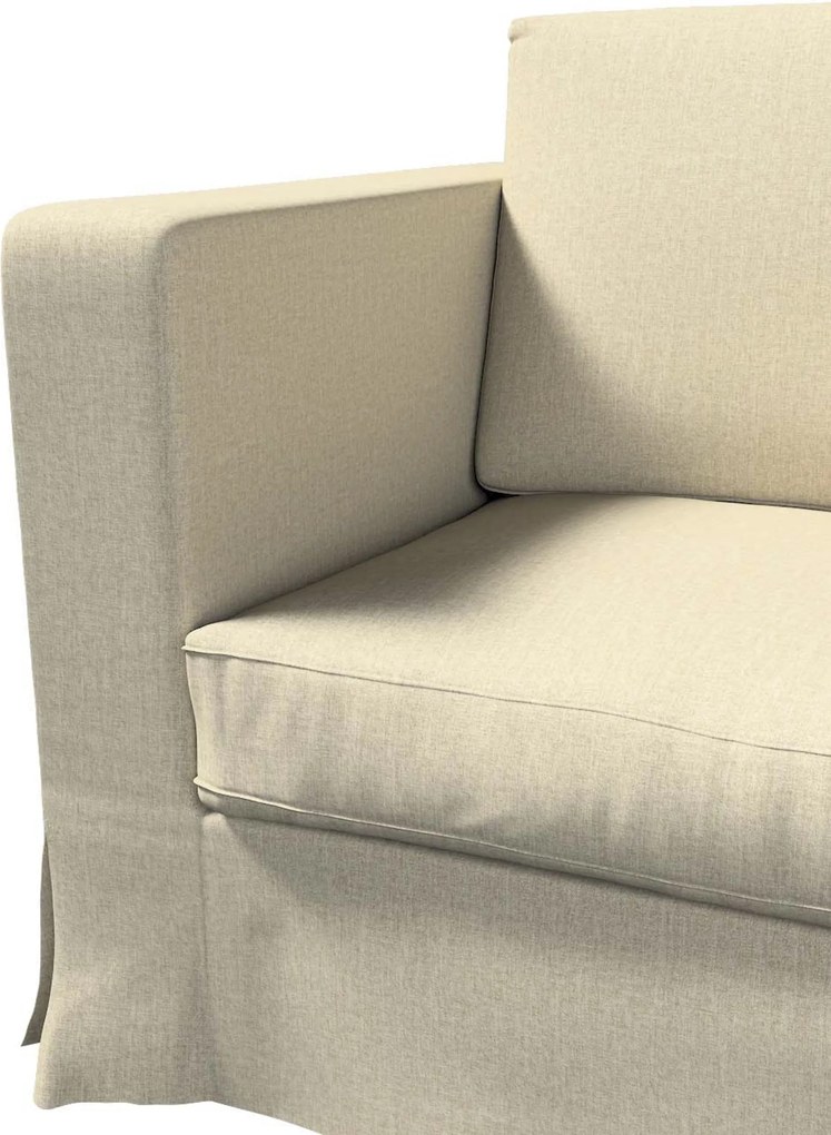 Potah na pohovku IKEA Karlanda 3-místná nerozkládací, dlouhý barva béžová látka pletený vzor