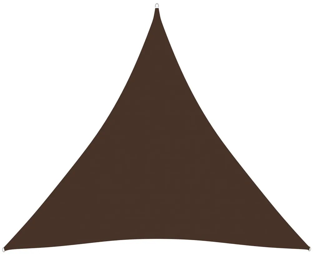 135830 vidaXL Stínící plachta oxfordská látka trojúhelníková 3x3x3 m hnědá