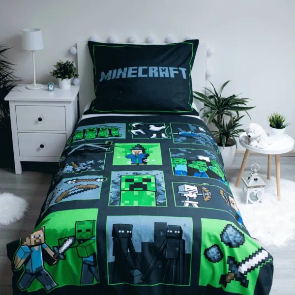 Jerry Fabrics Povlečení Minecraft Survival Mode 140x200,70x90 cm