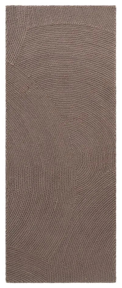 Taupe ručně tkaný vlněný běhoun 80x200 cm Calmio – Hanse Home