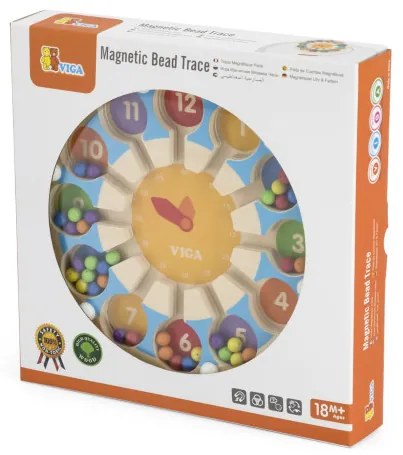 Dřevěné magnetické bludiště Viga 44560 Hodiny
