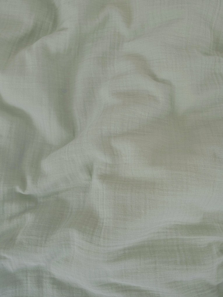 MK Lůžkoviny Mušelínové povlečení - Alexia šedozelená 140 × 200 cm, 70 x 90 cm