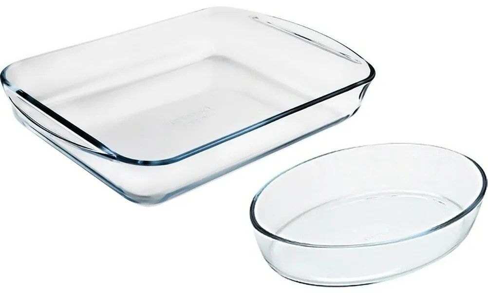 Pyrex Sada skleněných pekáčů 2 ks, 3,7 l + 2,2 l