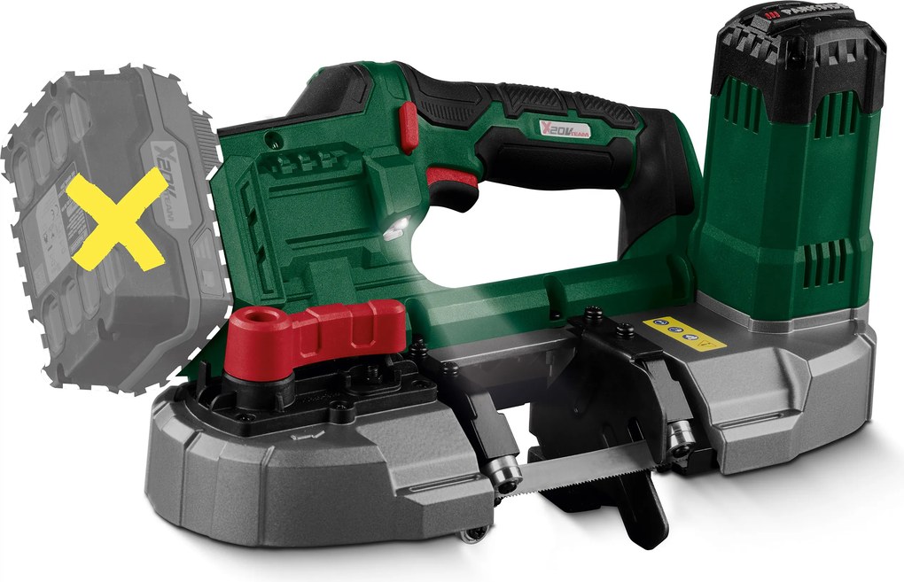 Parkside® 20 V Akku pásová pila »Pmba 20-Li B2«, bez akumulátoru a nabíječky.