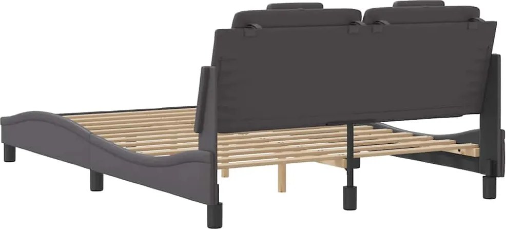 Rám postele Viana bez matrace šedý 120x200 cm umělá kůže 3208085