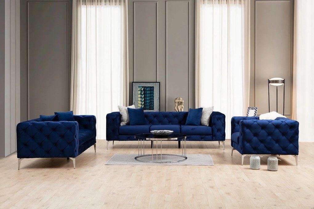 Atelier del Sofa 2-místná pohovka Como - Navy Blue, Modrá