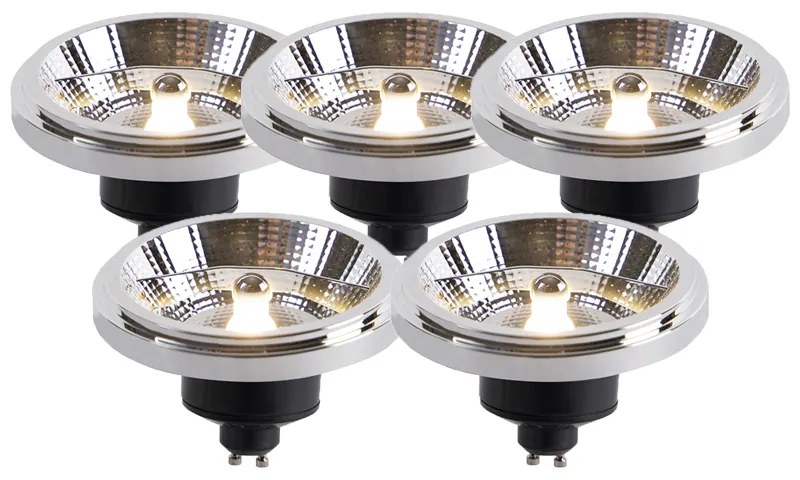 Sada 5 stmívatelných LED žárovek GU10 AR111 11W 810lm 2700K