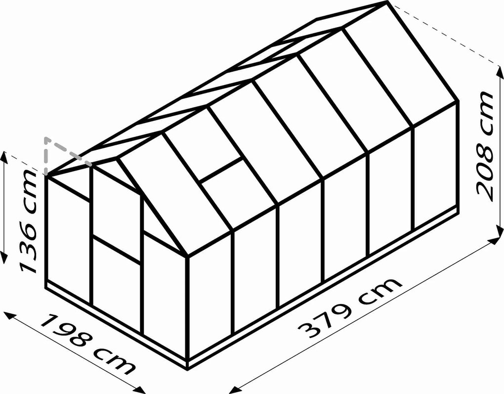 LANIT PLAST, s.r.o. skleník VITAVIA TRITON 7500 PC 4 mm zelený LG3693