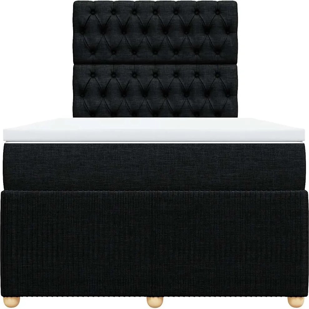 Box spring postel s matrací černá 120x200 cm textil 3292032