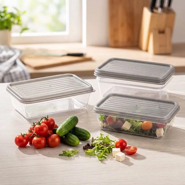 TESCOMA Dózy s víkem 4FOOD 1,35 l, 3 ks
