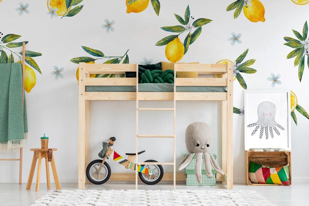 Adeko Vyvýšená dětská postel CLPA Velikost postele: 190x90 cm Barva: dekor přírodní dřevo přírodní