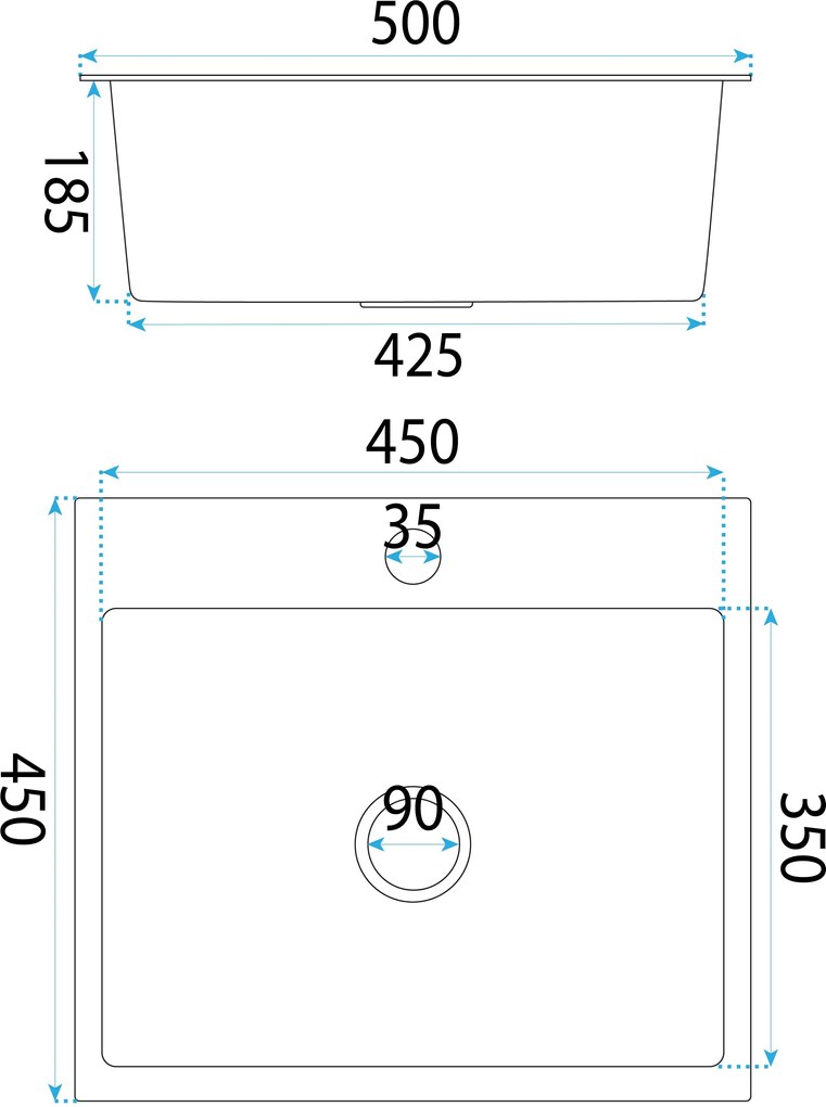 Kuchyňský nerezový dřez REA LEO 50 BRUSH COPPER v setu s pákovou baterií, kartáčovaná měď