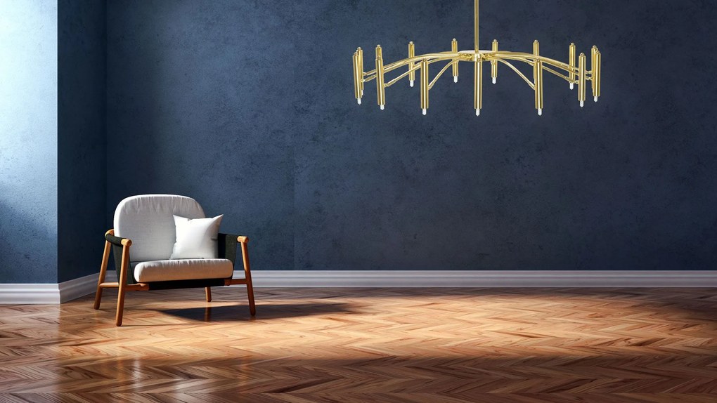 Toolight, stropní lampa 15xG9 APP1197-15CP, zlatá, OSW-01406