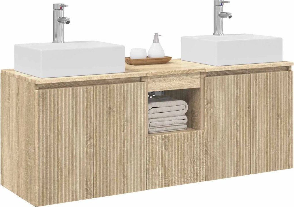 Sada koupelnových skříněk 3 ks Dub sonoma 49,5 x 41 x 62,5 cm 3405649
