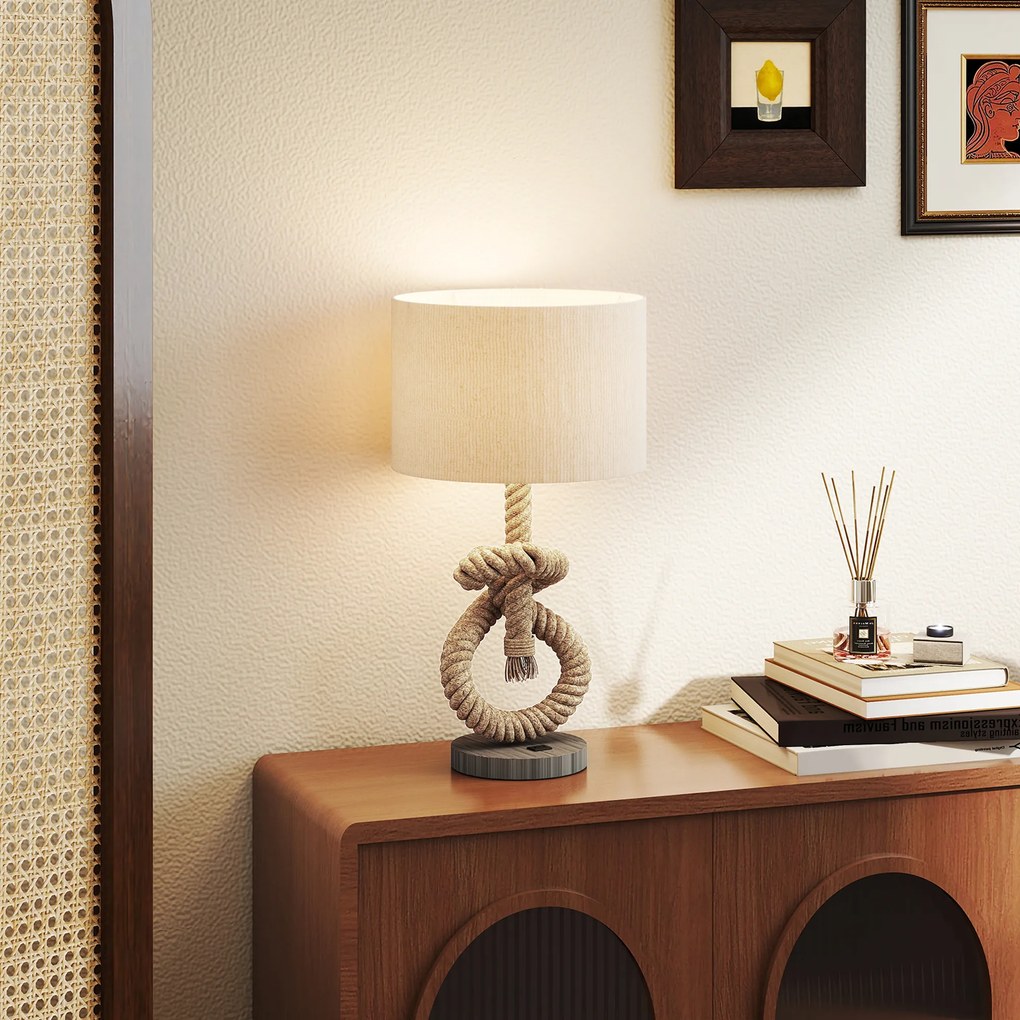 Stolní lampa s USB portem, dekorativní, námořní styl B31-462V90CW