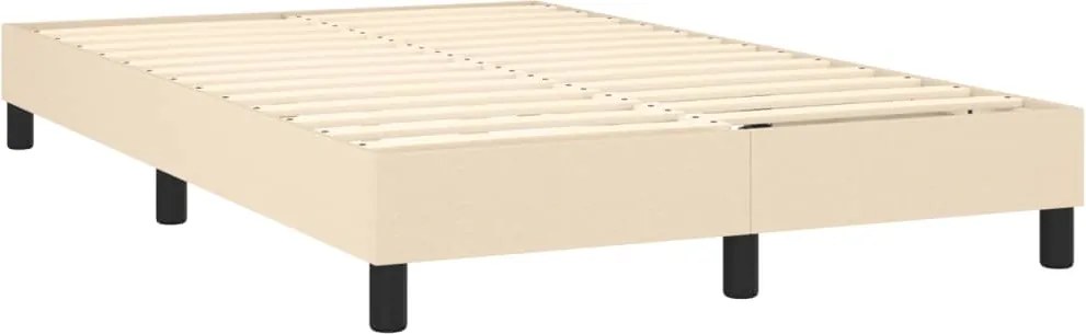Box spring postel s matrací a LED krémová 120x190 cm textil 3270030