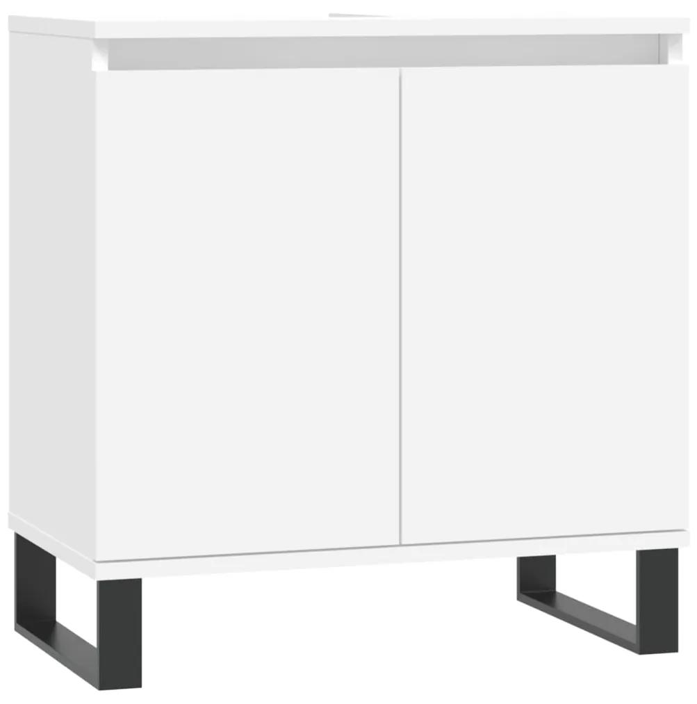 3dílný set koupelnového nábytku bílý kompozitní dřevo,  3190283