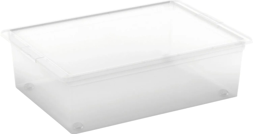 Kis Úložný box s kolečky a víkem C Transparent L, 16,5 x 55 x 38,5 cm