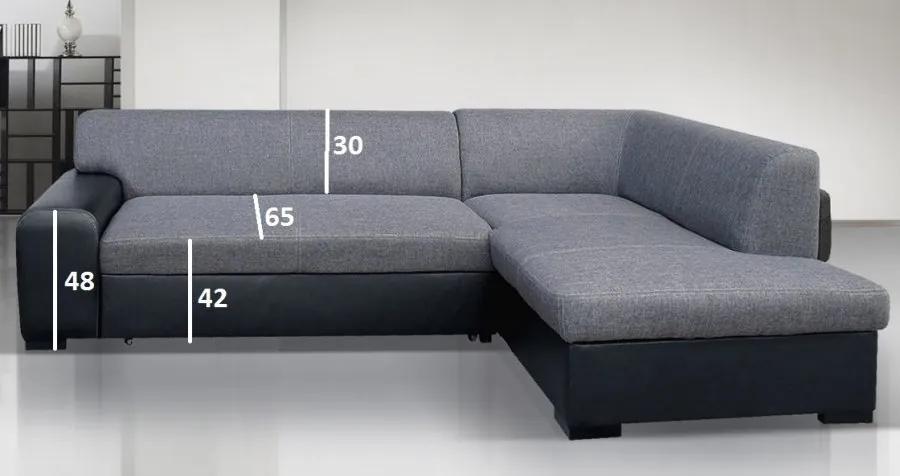 Casarredo - Komfort nábytek Rohová sedací souprava SPLIT, rozkládací s úložným prostorem, levá, M1100/S21