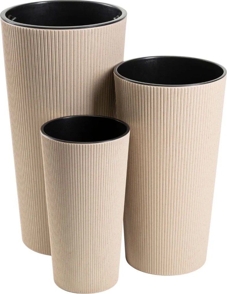 PLASTOVÝ KVĚTINÁČ URBANIKA ECO 36,5X19,5 CM LATTE