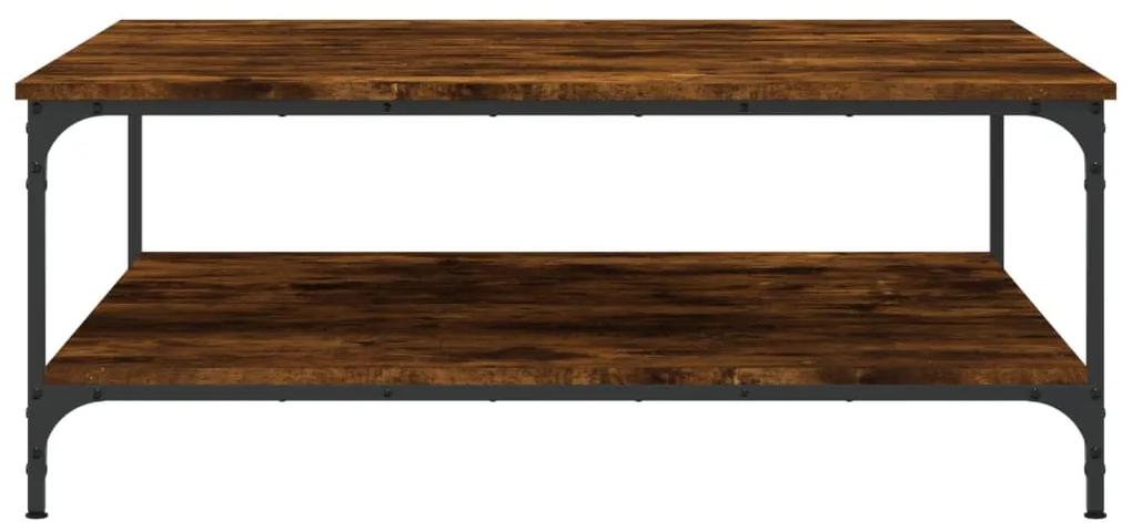 Konferenční stolek kouřový dub 100x100x40 cm kompozitní dřevo - Default Title