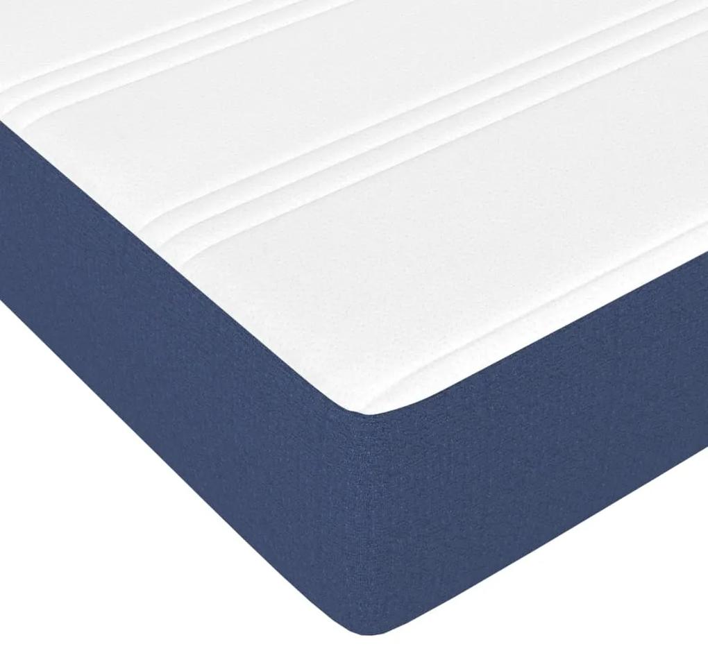 Box spring postel s matrací modrá 140x200 cm textil,  3144181
