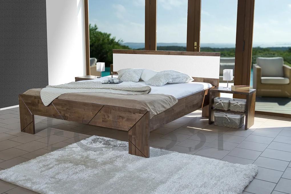 Eclissi Sposa postel s koženkovým čelem Moření: č. 11, Čalounění: Koženka - Kansas 300, Rozměr: 160 x 200 cm