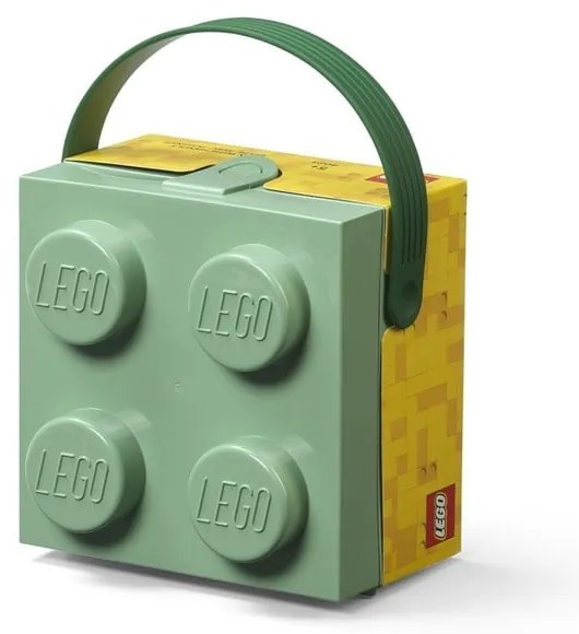 Světle zelený úložný box s rukojetí LEGO®