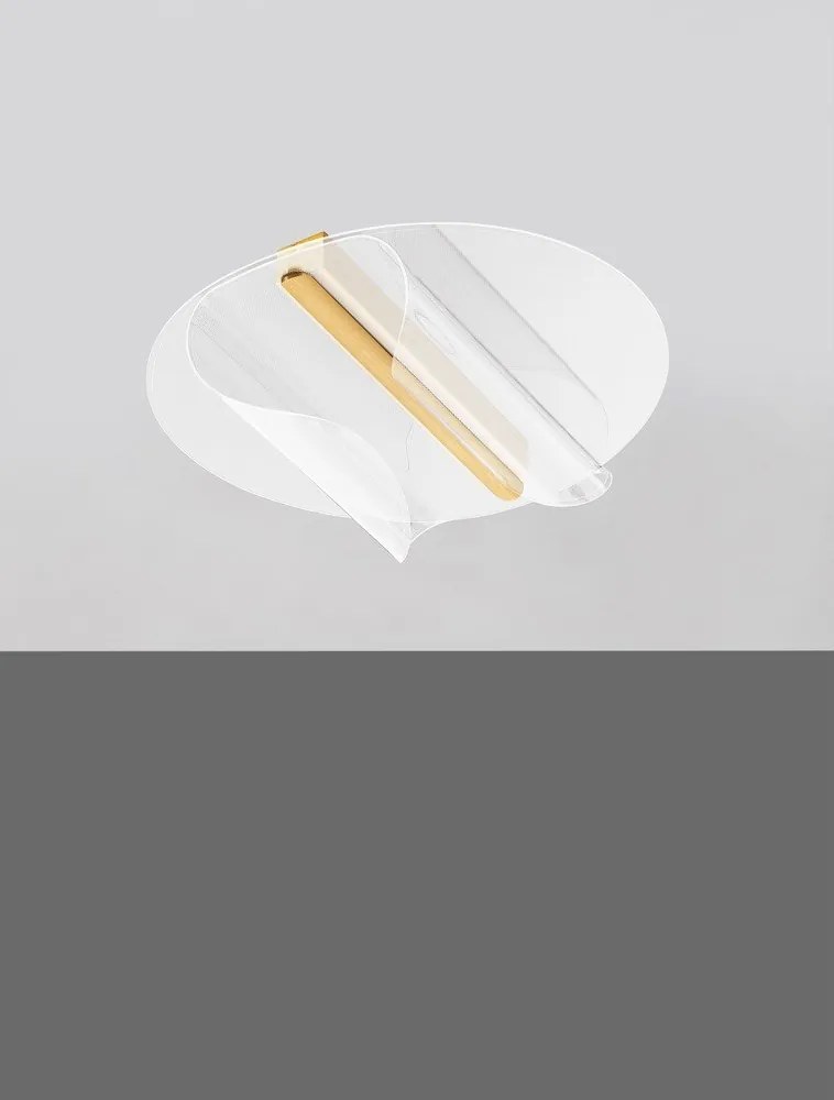 Hliníkové LED stmívatelné stropní svítidlo ve zlaté barvě 55x45 cm Valentin – Nova Luce