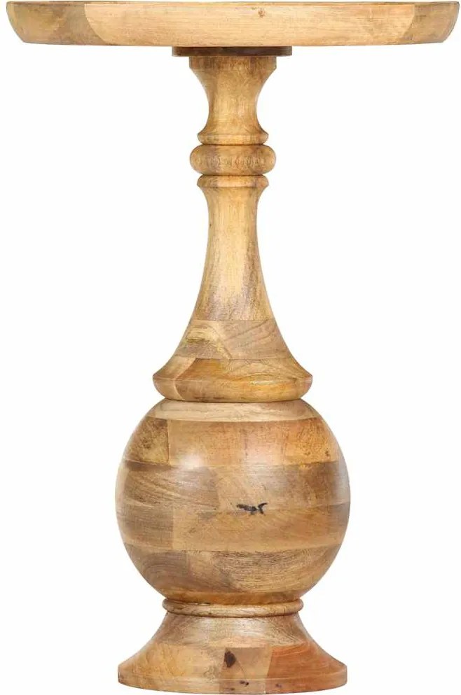 Kulatý odkládací stolek 43x43x66 cm masivní mangovníkové dřevo 286471