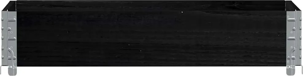 Zahradní truhlík černý 100 x 50 cm masivní borové dřevo 3295388