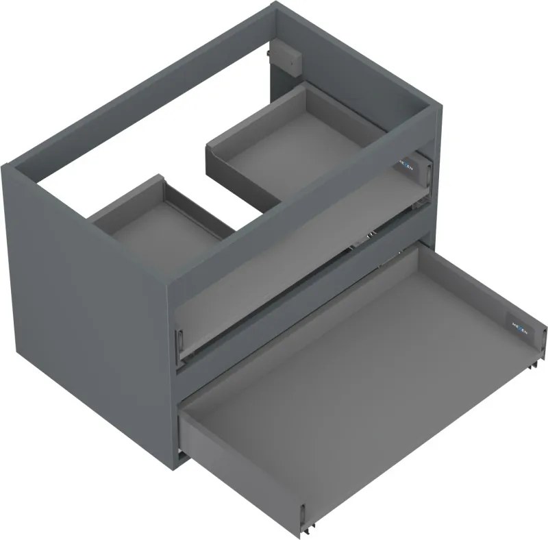 Mexen Box-A korpus skříňky pod umyvadlo 70 cm, 2 zásuvky, matná grafitová - 91AX0-0700-470-2-66