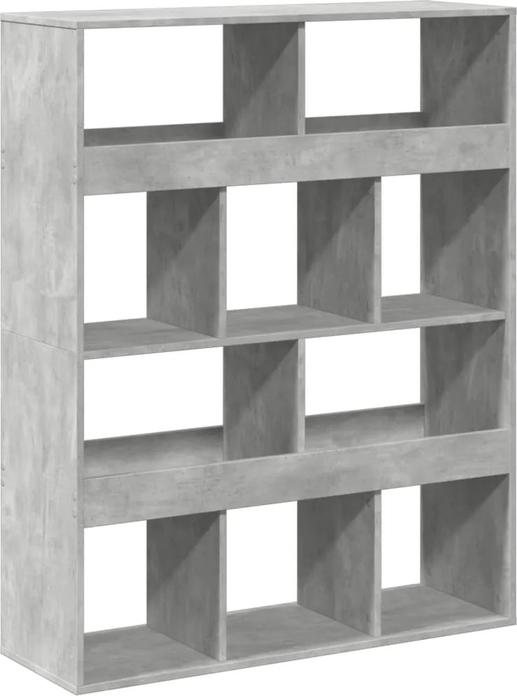 Dělicí stěna betonově šedá 100 x 33 x 125,5 cm kompozitní dřevo 3309522