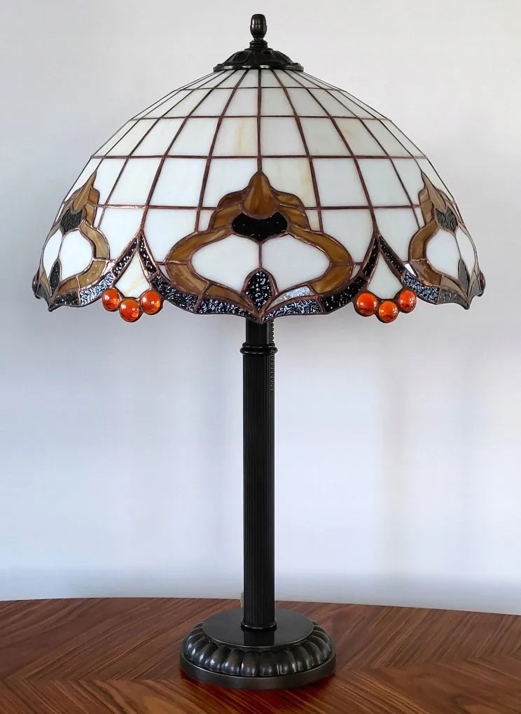 noční vitrážová stolní lampa Roco H-60 cm