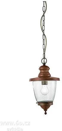 Il Fanale 248.07.ORT Venezia, venkovní závěsná lampa, 1x57W E27, mosaz, bublinkové sklo, výška 40cm, IP23