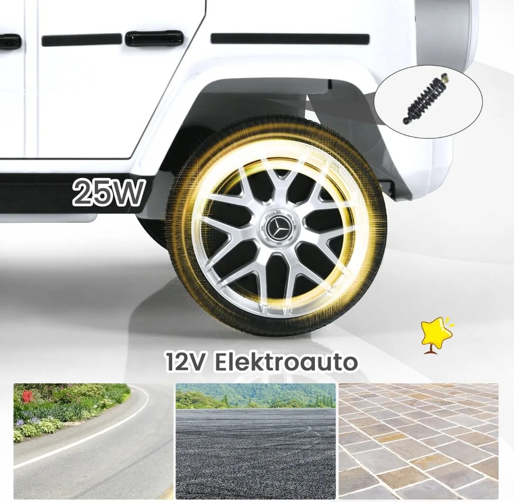 Costway Elektrické auto Mercedes Benz pro děti Elektrické dětské auto s hudbou