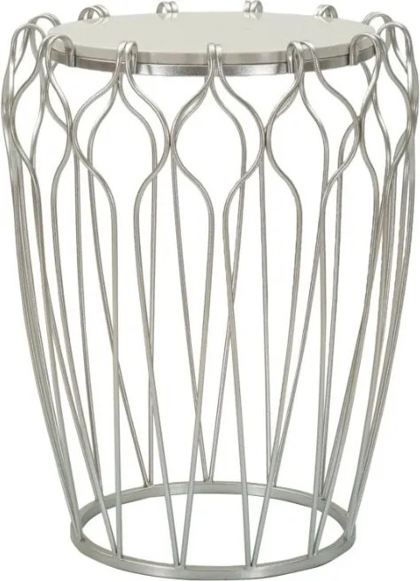 Designový odkládací stolek Gamaliel 47,5 cm stříbrný