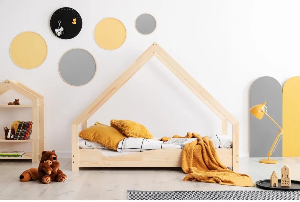 Adeko Dětská postel domeček Loca A Velikost postele: 140x70 cm Barva: dekor přírodní dřevo přírodní