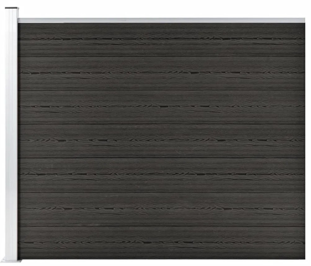 Plotový dílec WPC 175 x 146 cm šedý 148983