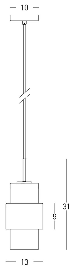 Zambelis 22002 závěsné svítidlo černé/chrom, 1xE27, 31cm