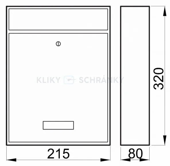 TECH poštovní schránka nerez