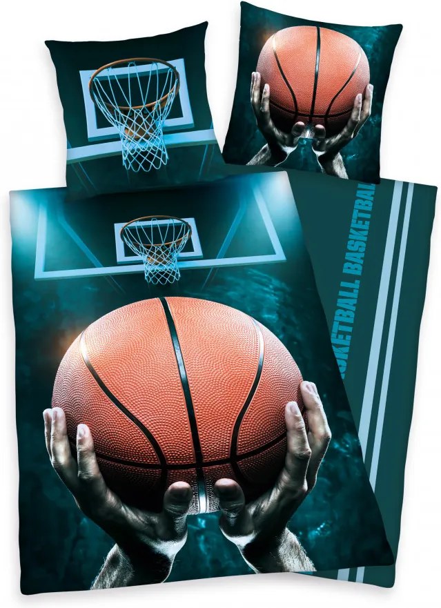 Vesna | Povlečení bavlna Basketball 140 x 200 cm, 70 x 90 cm