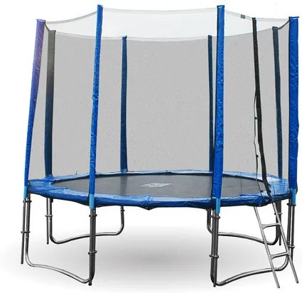 Premium Modrá trampolína 366 cm s ochrannou sítí + žebřík + krycí plachta