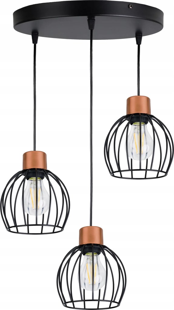 Závěsná Stropní Lampa Nastavitelná Drátěná Koule 3X