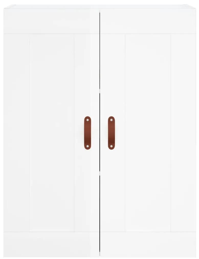 Skříň highboard lesklá bílá 69,5 x 34 x 180 cm kompozitní dřevo,  3199915