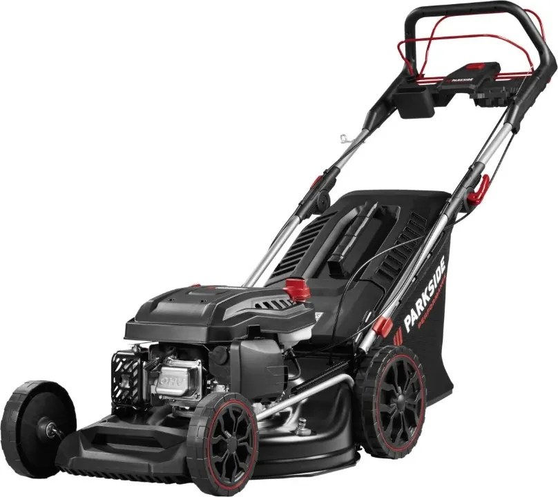 Parkside Performance Benzínová sekačka na trávu s pojezdem a s elektrickým startováním PPBRM 53 B2