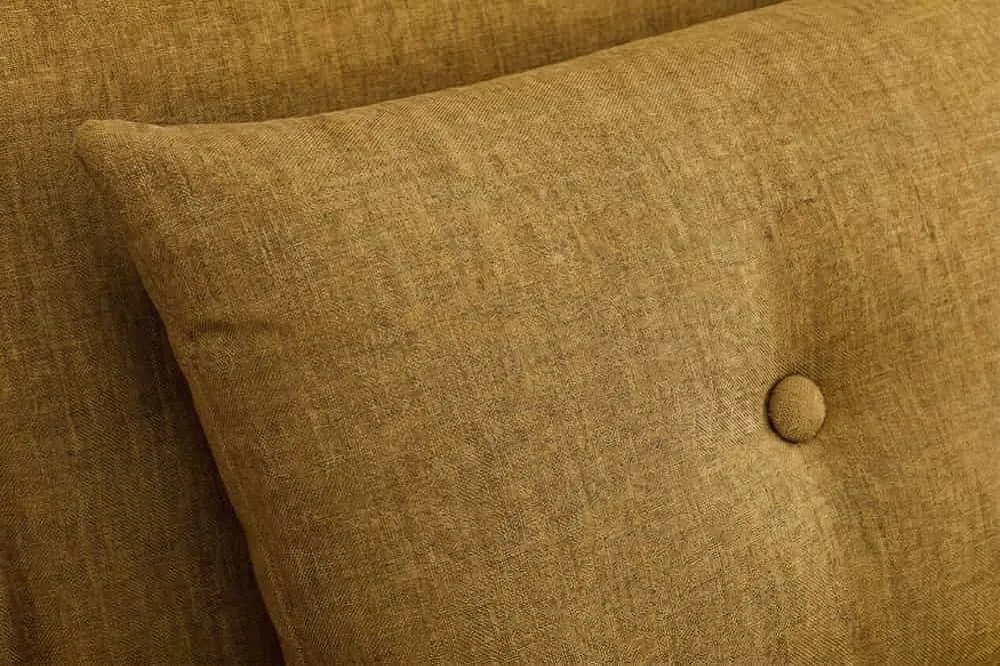 Designová rozkládací pohovka Bleddyn 140 cm hořčičný samet