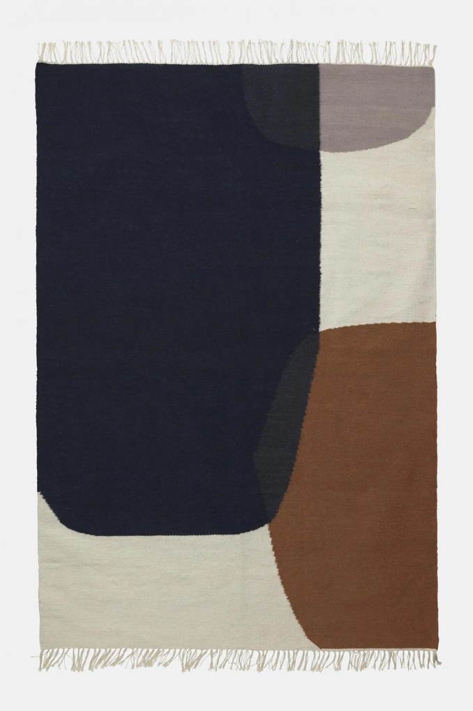 ferm LIVING Vlněný koberec Merge Kelim Rug 160 x 250 cm, multi barva, textil