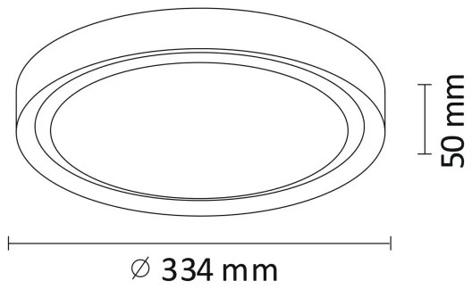 LED Stropní svítidlo PERSE LED/15W/230V černá