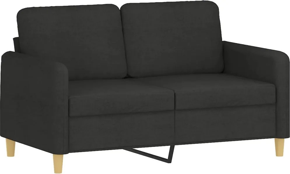 2dílná sedací souprava s polštáři černá textil 3202106